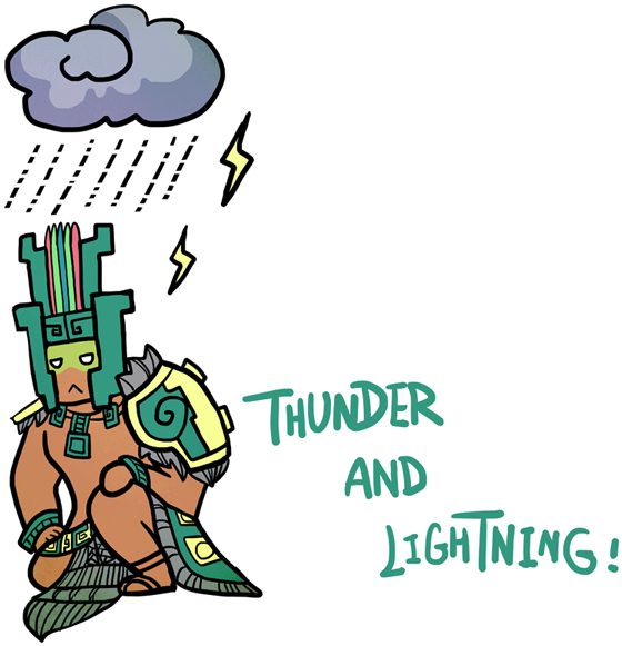 Thunder And Lightning - Smite Chibi By Zennore - Full Size PNG Clipart ...