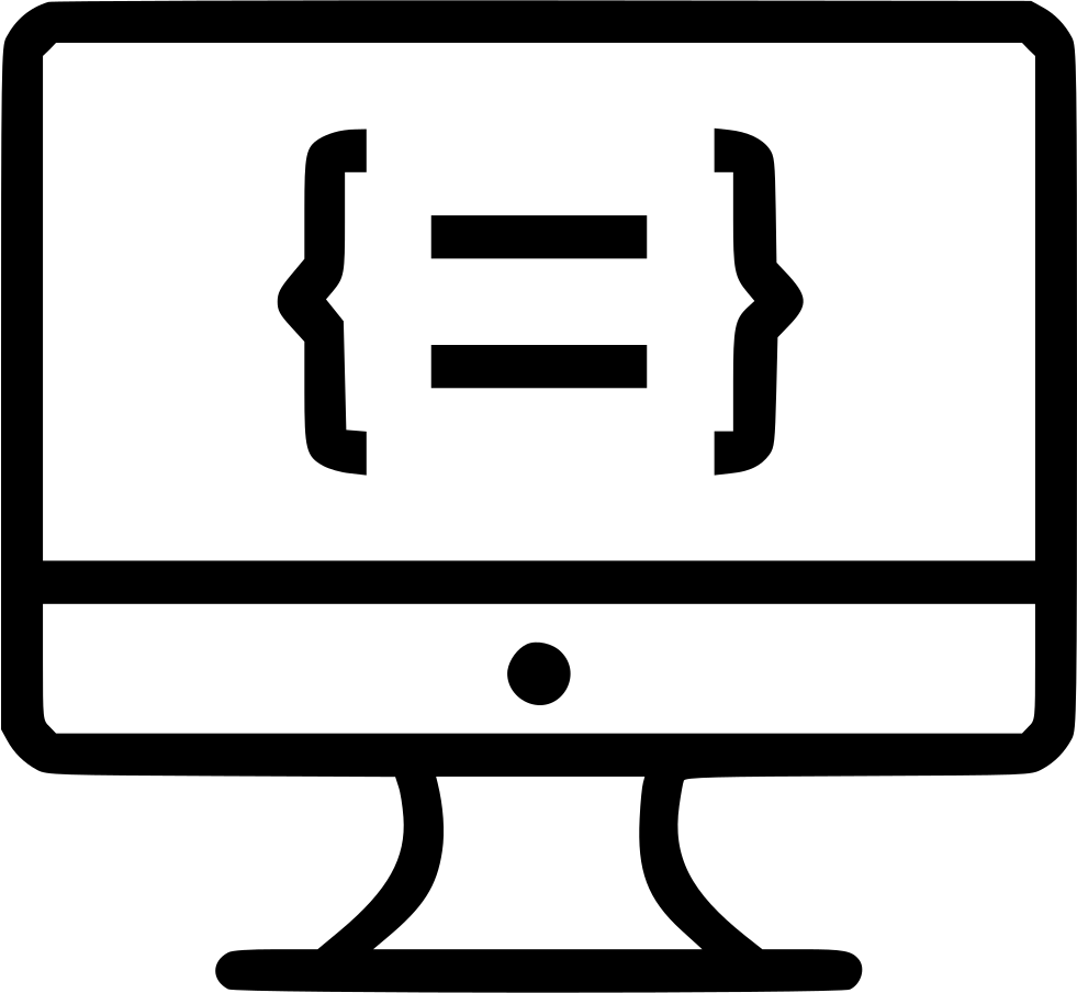 Monitor Display Device Code Coding Development Language - Coding Icon ...