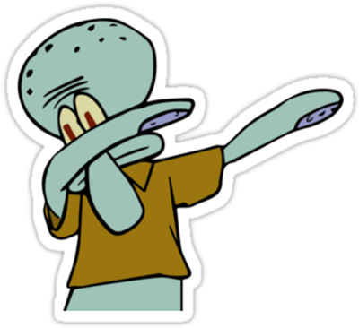 Squidward Dab - Transparent Background Discord Emoji - (420x420) Png ...