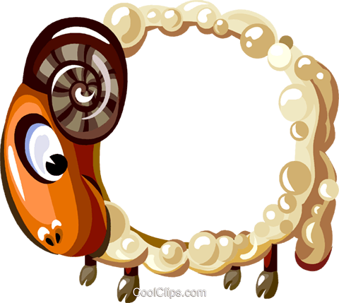 Cartoon Sheep Frame Royalty Free Vector Clip Art Illustration - Cartoon ...