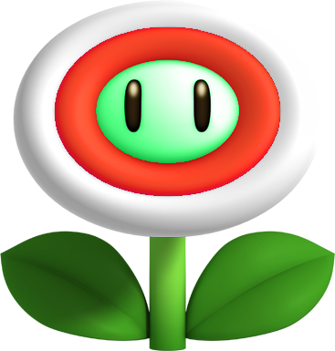 Paper Mario Fire Flower - Mario Classic Fire Flower - (367x385) Png ...