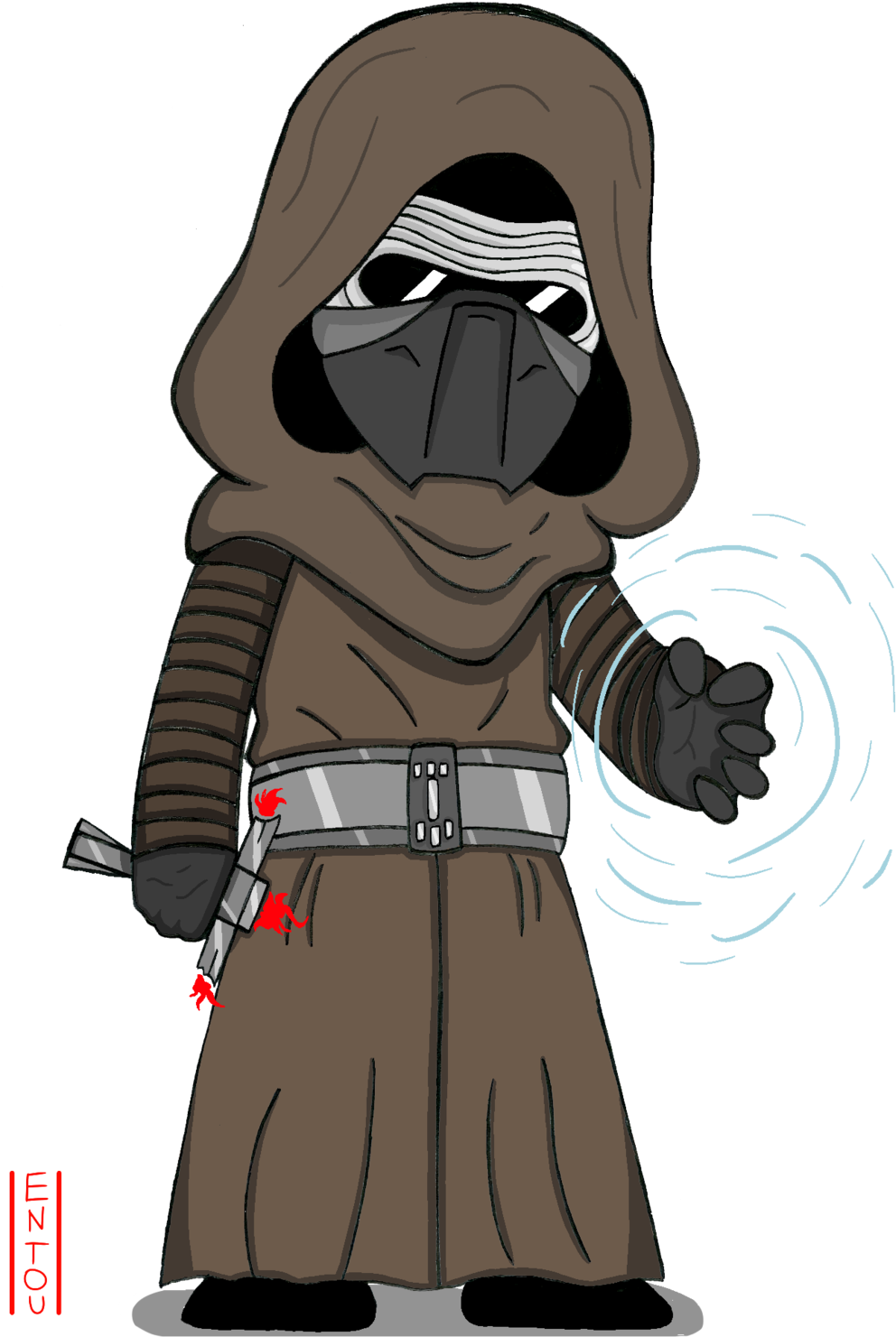Revenge Of The Fifth - Kylo Ren Cartoon Png - (1024x1513) Png Clipart ...