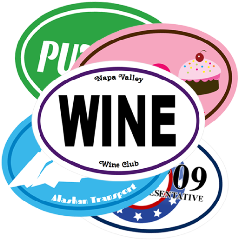 Custom Oval Stickers & Decals - Decal - (484x488) Png Clipart Download