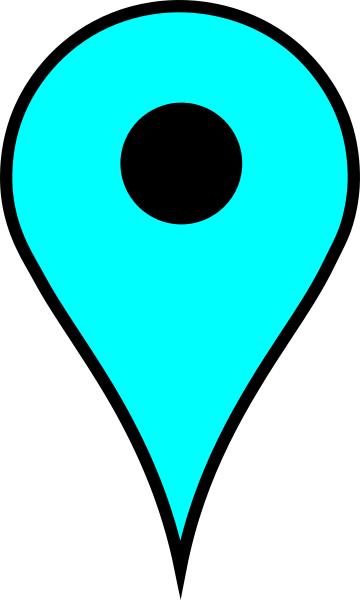Map Pin Light Blue Clip Art At Clker - Pin Drop Clip Art - (360x600 ...