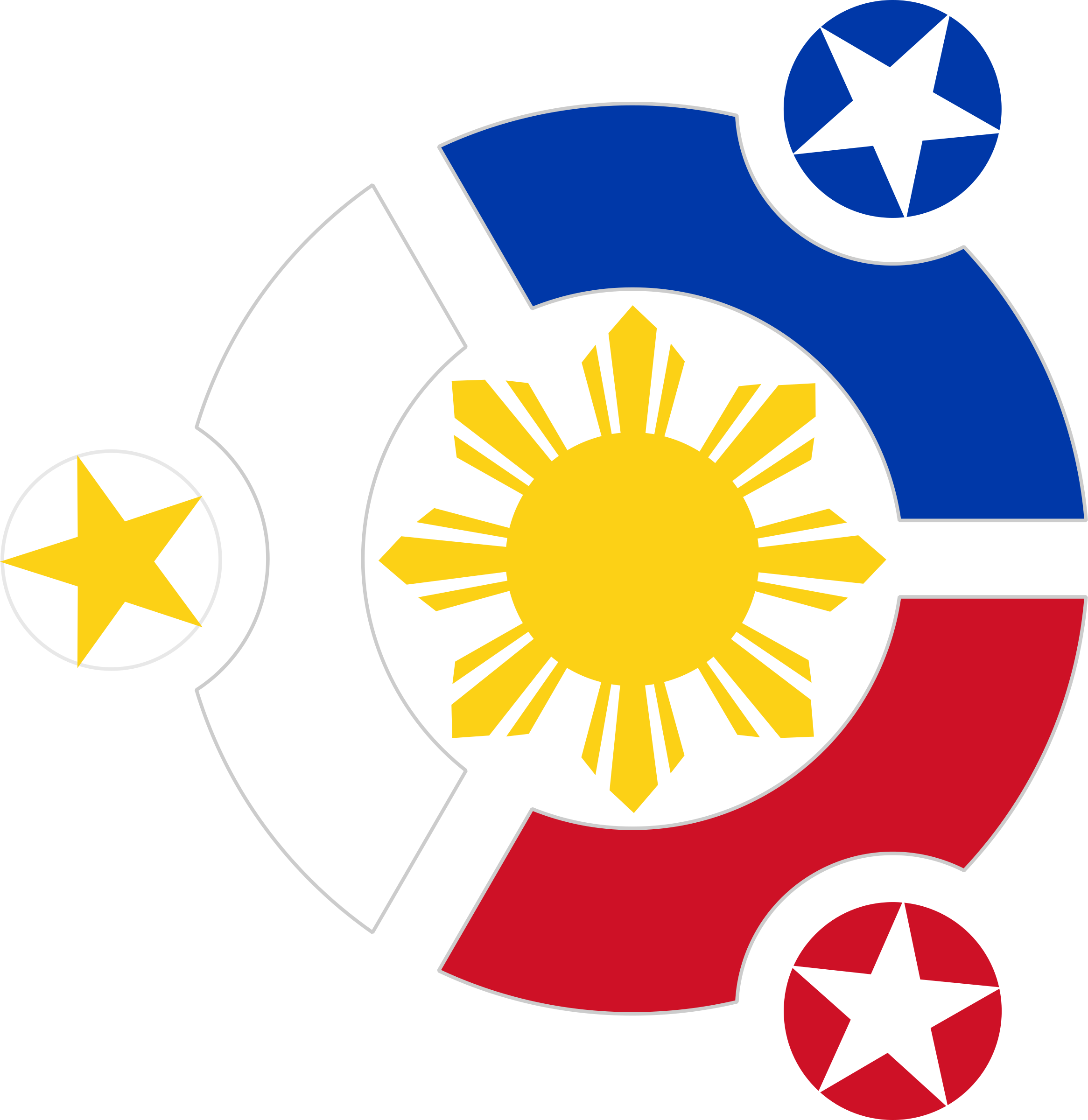 Philippines - Philippine Flag Logo Png - (2331x2400) Png Clipart Download