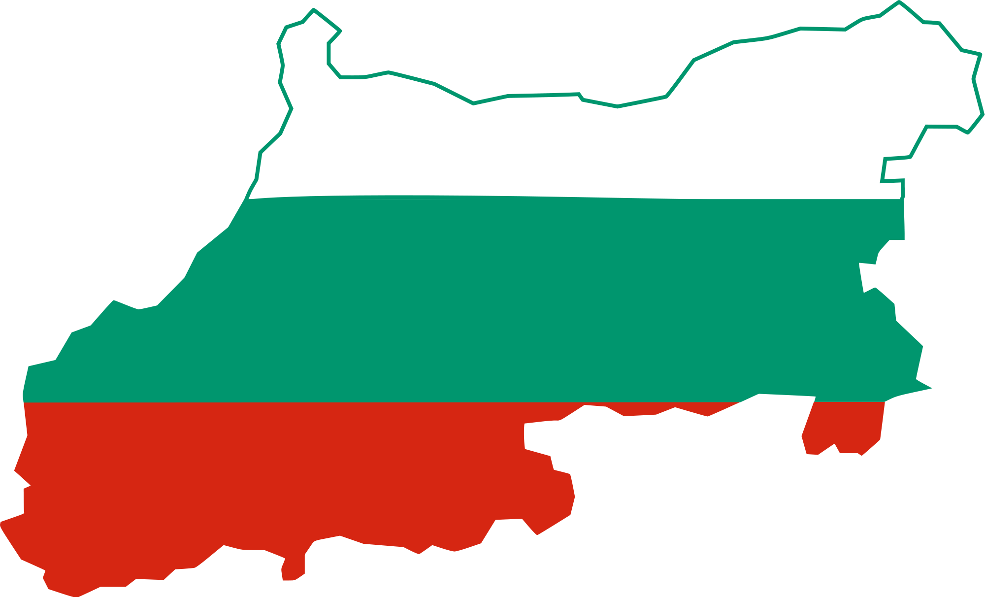 Bulgaria Map - Vector Clipart - File - Flag - - Flag Map Of Greater ...