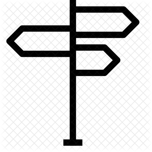 Map, Signpost, Direction, Street, Road, Town Icon - Road - (512x512 ...