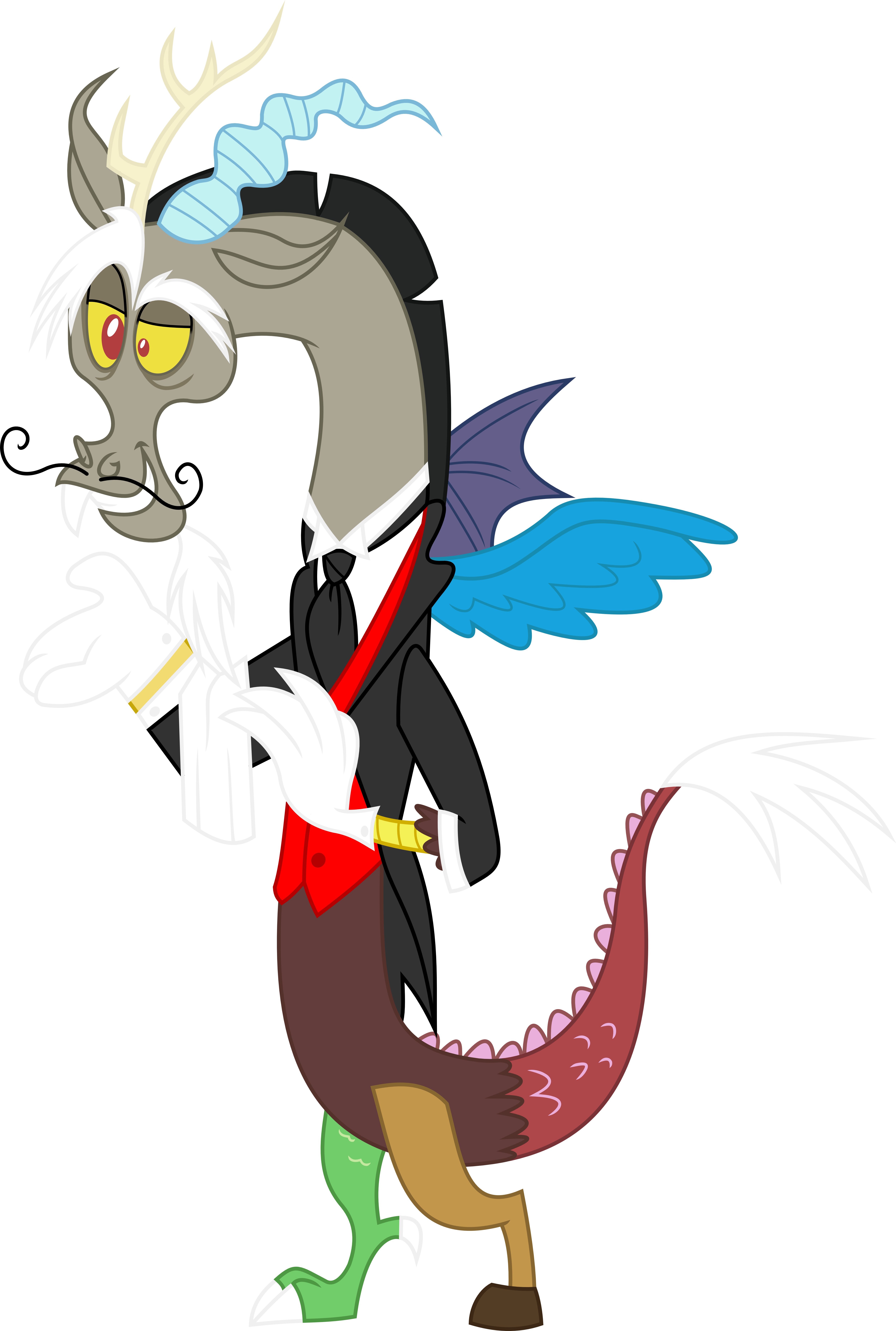 1483668681334 - Mlp Discord In Suit - (5000x7424) Png Clipart Download