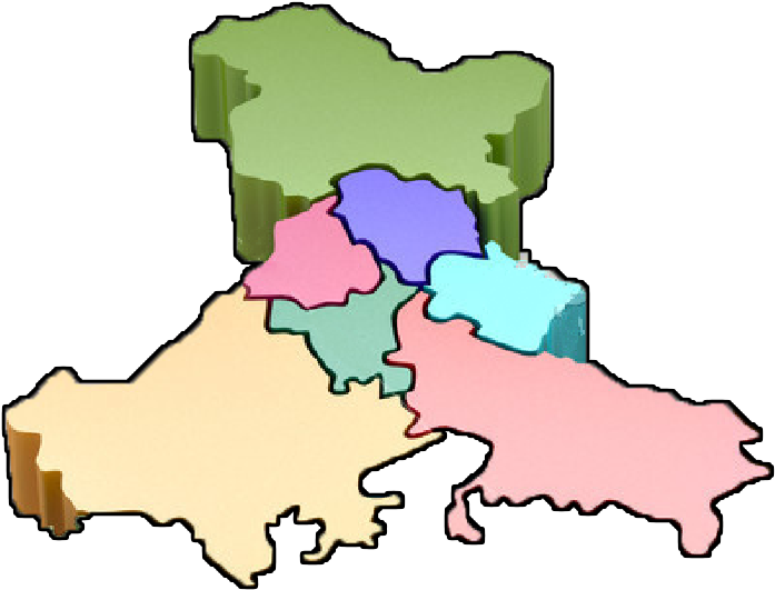 North Zone - 3d Map Of India - Full Size PNG Clipart Images Download