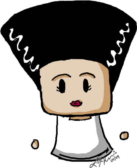 Chibi Bride Of Frankenstein By Lipah33 On Deviantart - Cute Bride Of ...