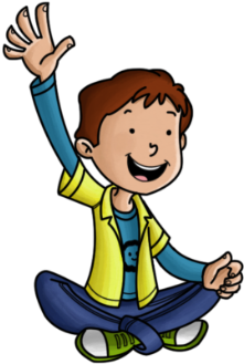 Cartoon Characters, Animals, And Plants - Boy Raising Hand Cartoon ...