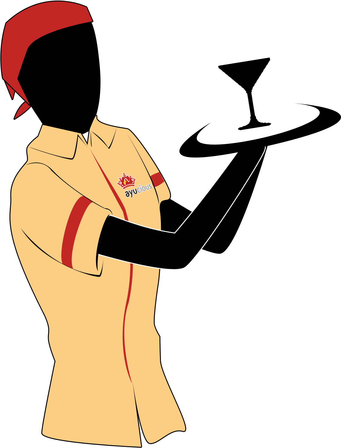 Waiter Clip Art - Waiter Clip Art - (1171x1668) Png Clipart Download