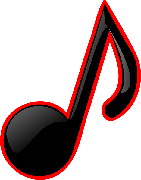 Red - Music - Notes - Clip - Art - Red Music Notes Transparent ...