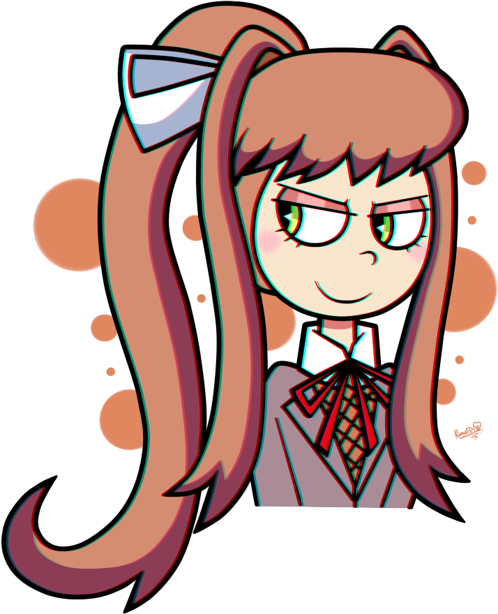 Just Monika - Illustration - (903x1021) Png Clipart Download