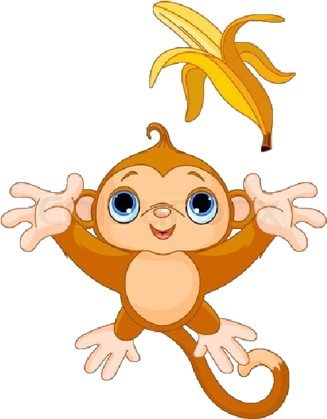 Year Of The Monkey Clipart Transparent Background - Cartoon Monkey ...