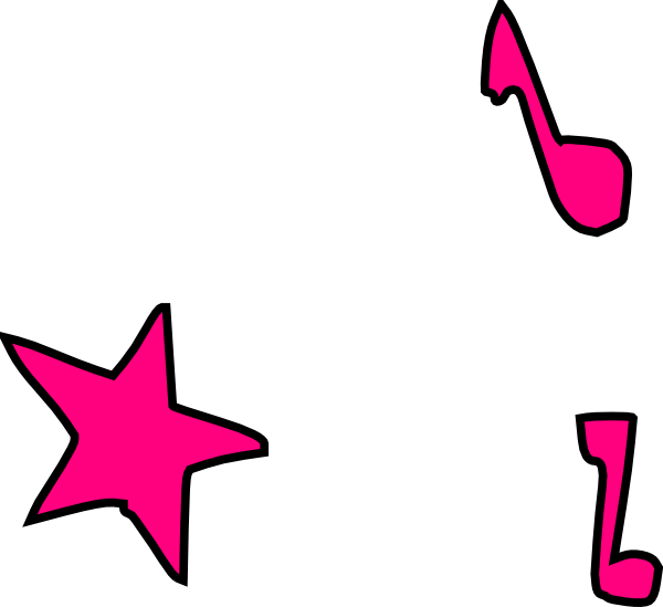 Pink Music Clipart Transparent - (600x549) Png Clipart Download