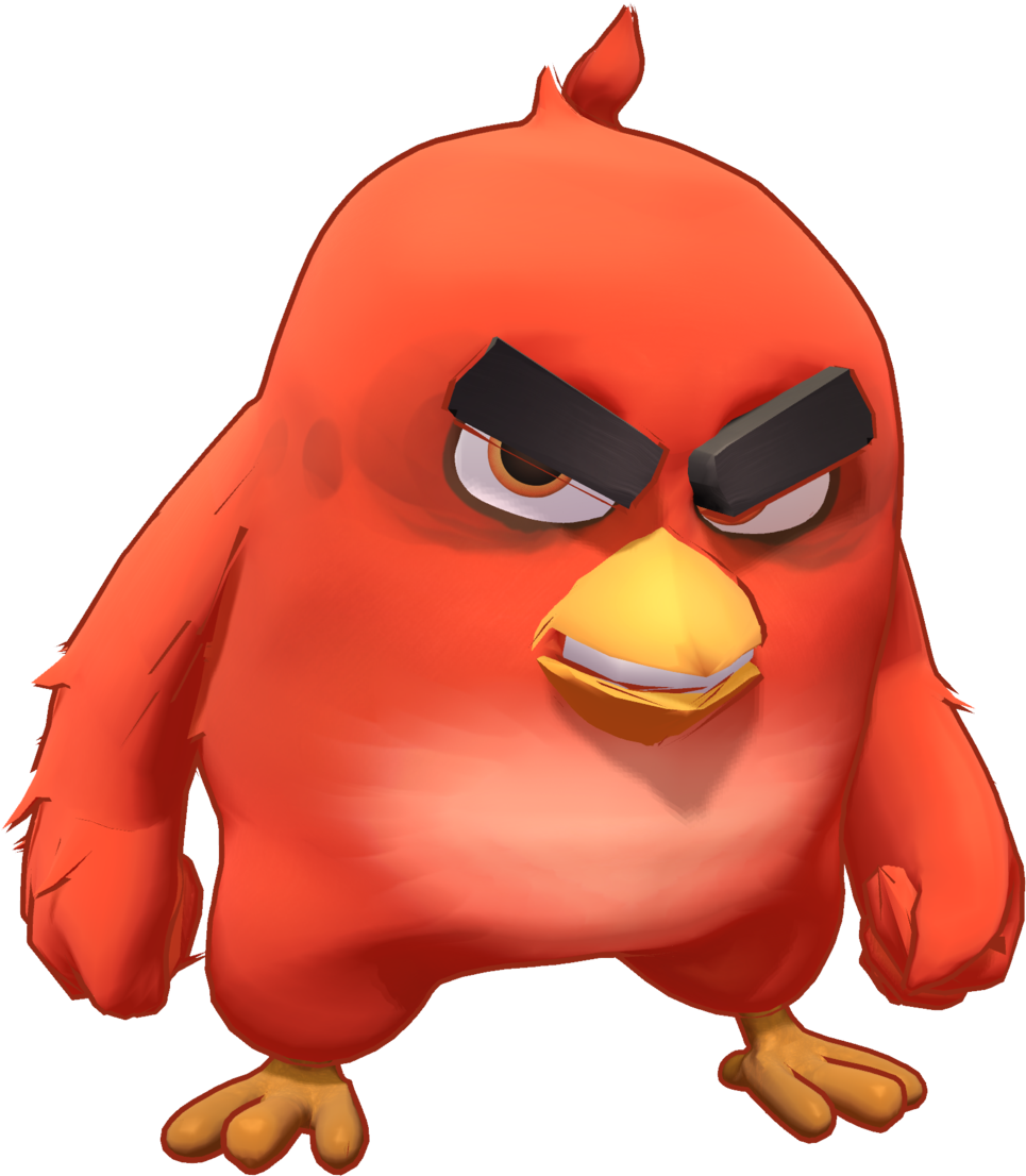 Mmd Angry Birds Red Fire Model Preview2 By - Angry Bird 3d Model ...