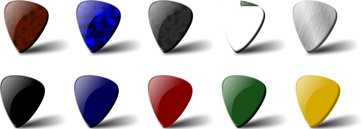 Clip Arts Related To - Guitar Pick Vector - (1200x425) Png Clipart Download