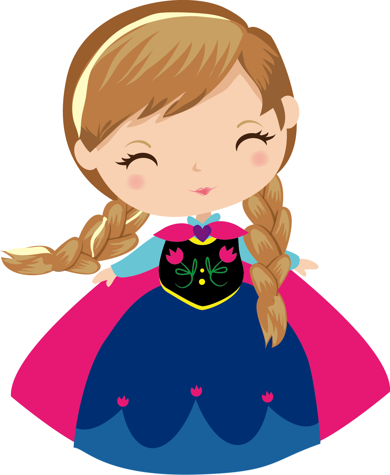 Personagem 2 - Anna Frozen Clipart - (1270x1545) Png Clipart Download
