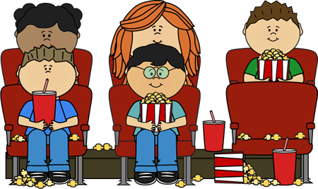 Movie Night Kids Theater Clip Art - Cartoon - (450x267) Png Clipart ...
