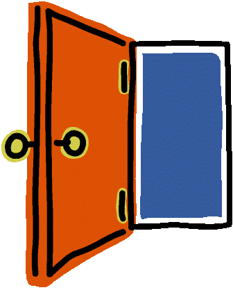 Salvaged Doors - Open Door Policy Clipart - (336x418) Png Clipart Download