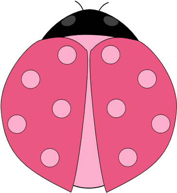 Clipart Info - Pink Ladybug Clip Art - (411x440) Png Clipart Download