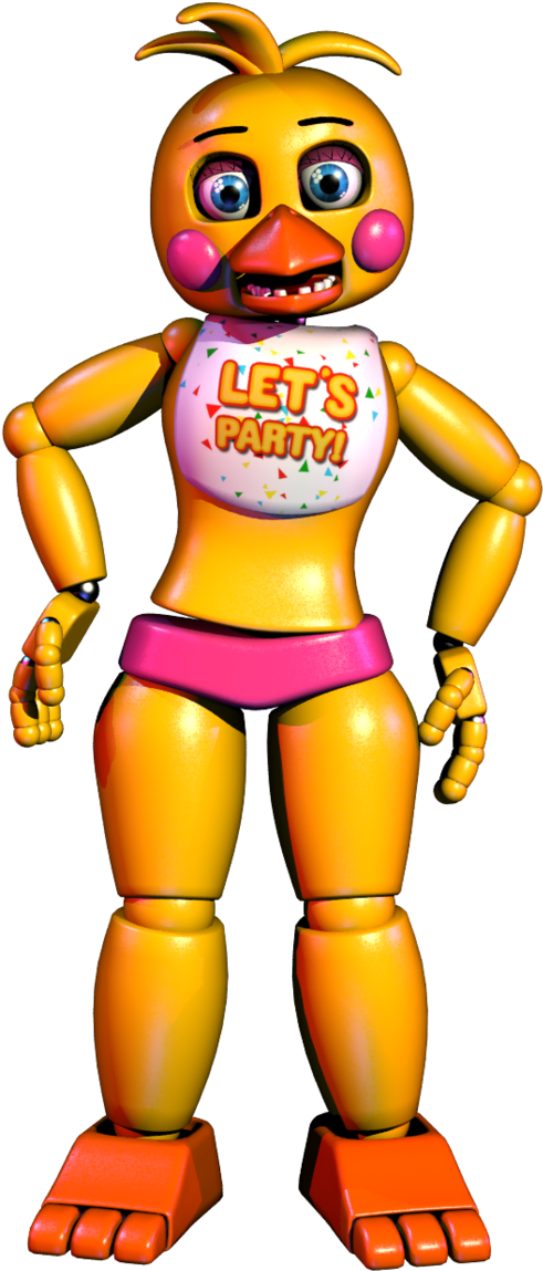 Toy Chica V3 Model Render By Billj2001 On Deviantart - Fnaf Chica Render Model - (670x1191) Png ...