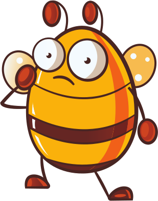 Wondering Bee - Illustration - (309x391) Png Clipart Download