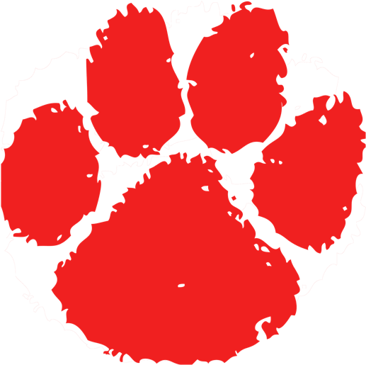 Red Tiger Paw Clipart - Fort Hamilton High School Logo - (530x528) Png ...