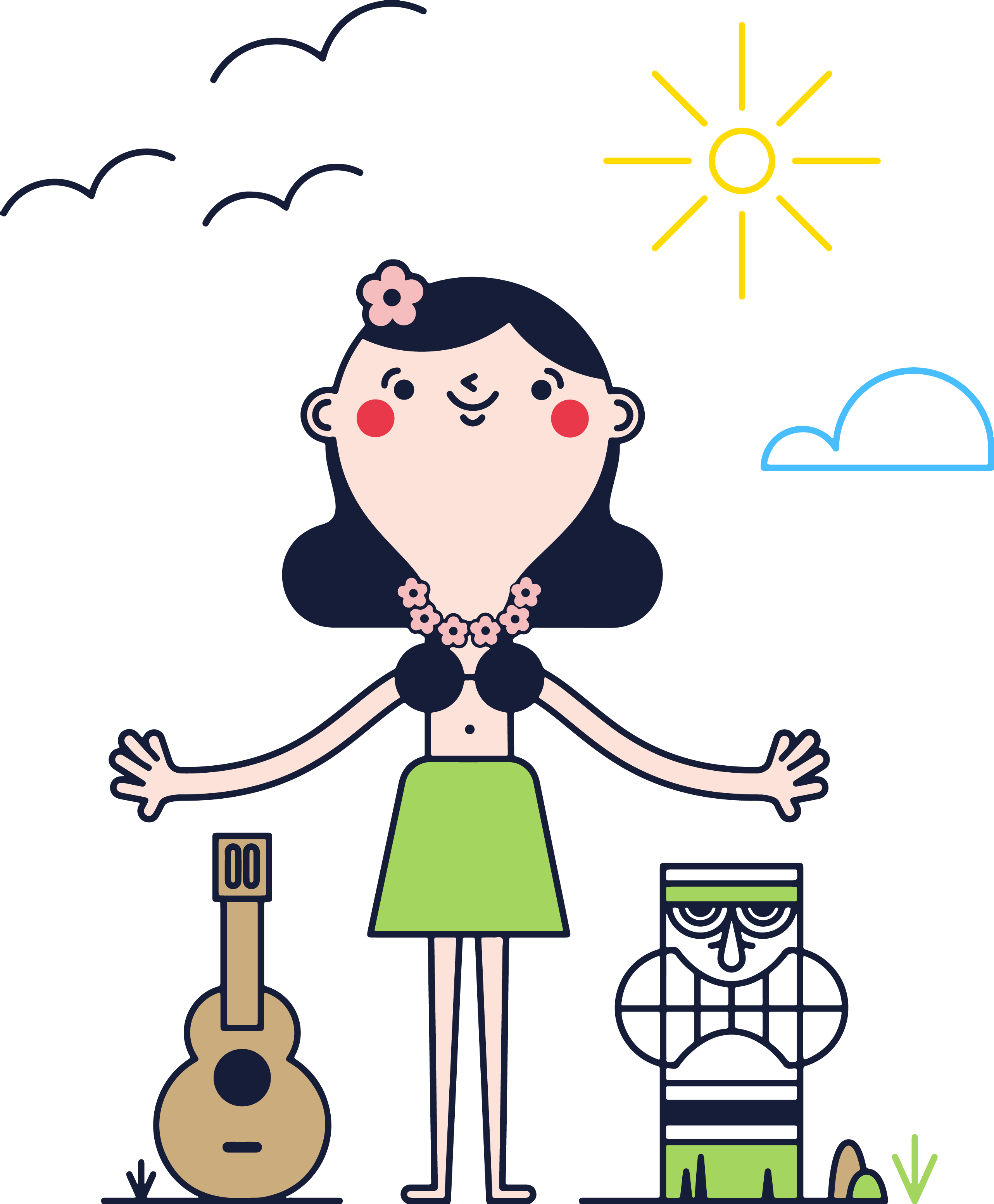 Hawaii Download Hula - Hawaii Download Hula - (2564x3104) Png Clipart ...