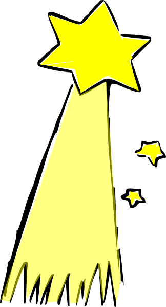 Shooting Star Clipart Black And White - Clip Art - Full Size PNG ...