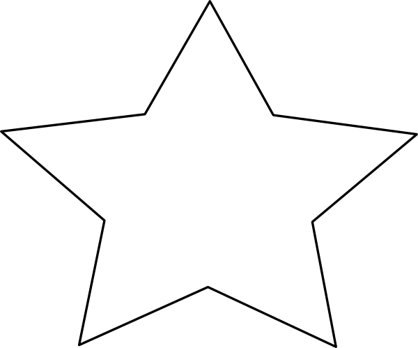 Star Outline Clip Art Free - White Star Png Transparent Background ...