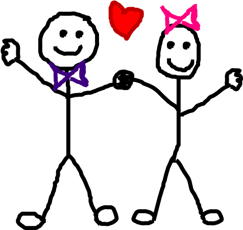 Stick Figure Kids/heart Clip Art At Clker - Stick Figure With Heart ...