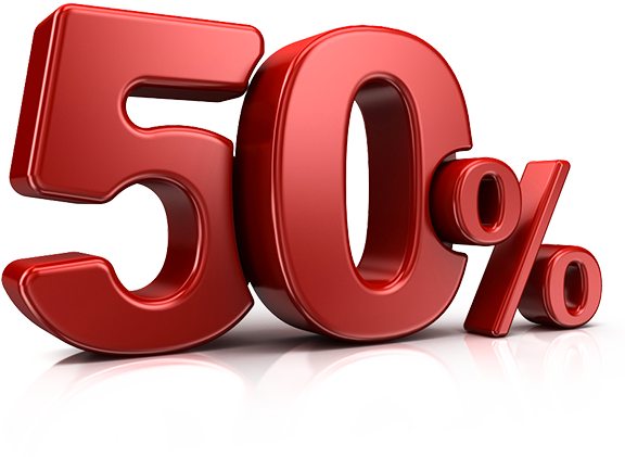 50 Off Background Png Image - 50% Png - (576x421) Png Clipart Download