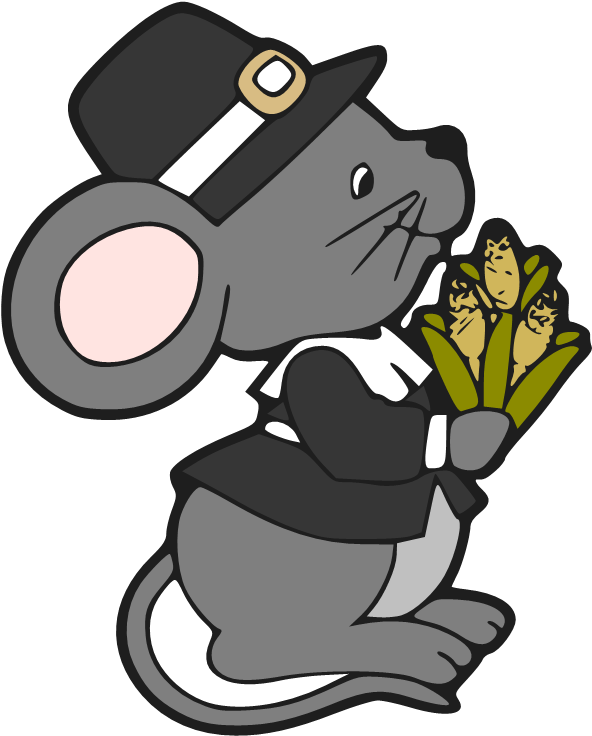 Pilgrim Mouse Boy - Cartoon - (620x758) Png Clipart Download
