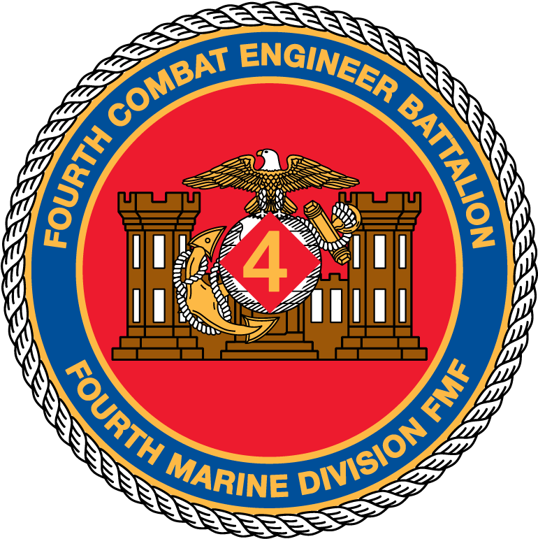 4th Combat Engineer Battalion 4th Marine Division Fmf - Emblem ...
