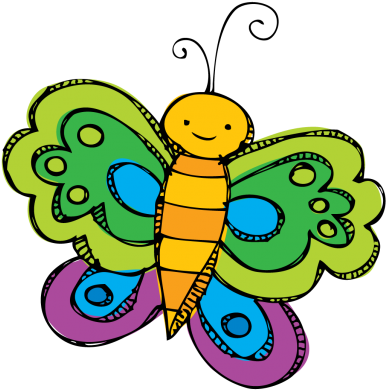 Spring Break Clip Art - Butterfly Spring Clip Art - (400x394) Png ...