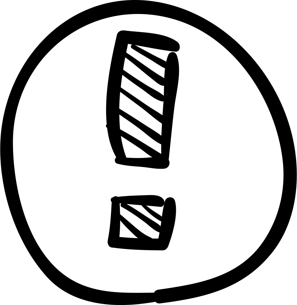Exclamation In A Circle Sketch Comments - Sketch Exclamation Mark Png ...