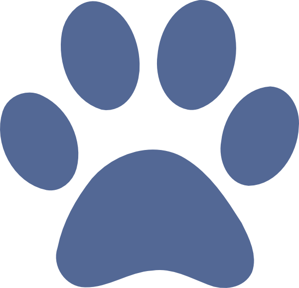 Blue Paw Prints Clip Art Download - Blue Paw Print - (600x578) Png ...