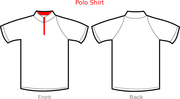 Button Up Shirt Template - (600x330) Png Clipart Download