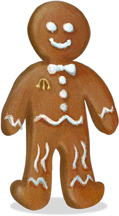 Gingerbread Man - Gingerbread Man Gif Png - (389x500) Png Clipart Download