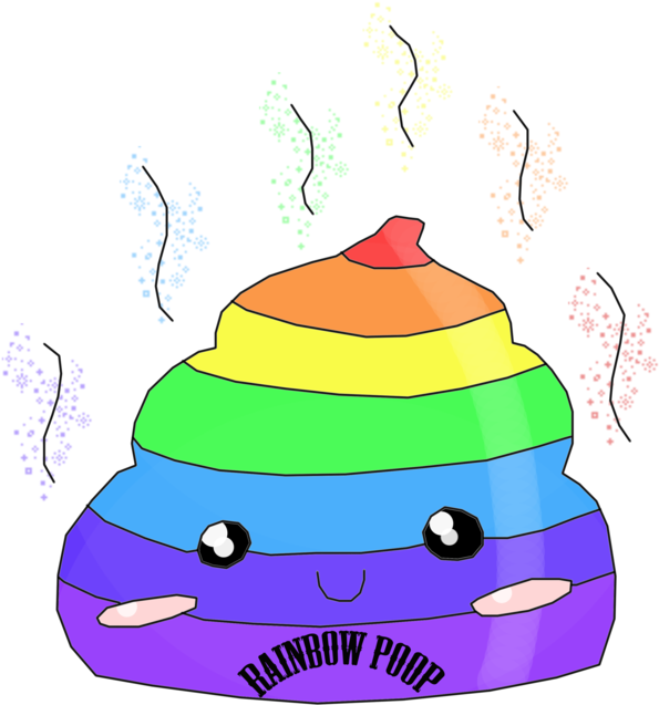 Rainbow Poop By Jeanmaster12 - Illustration - (900x675) Png Clipart ...