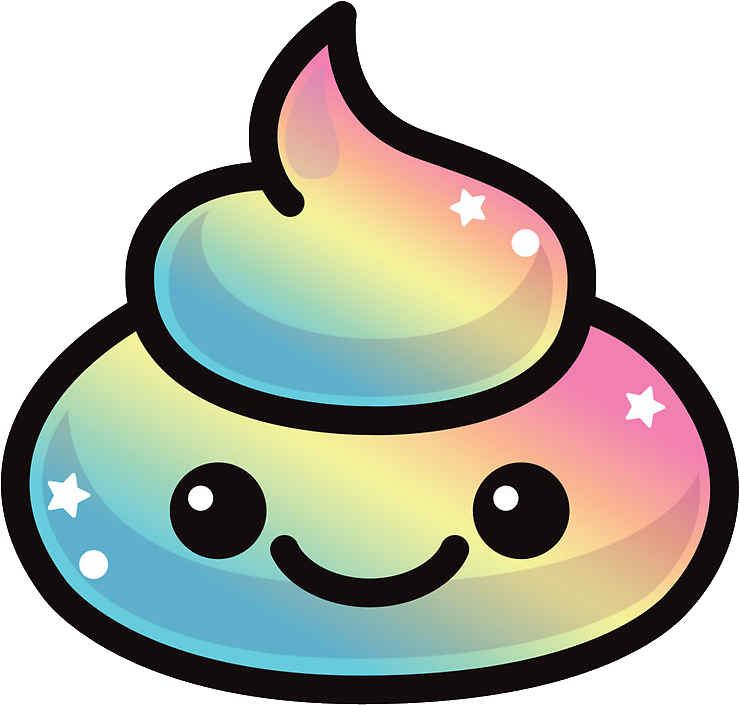 Cute Rainbow Poop Emoji - (800x766) Png Clipart Download