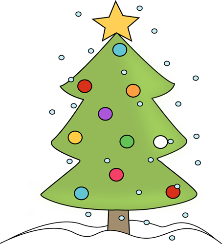 Colorful Clipart Snow - Cartoon Christmas Tree - (454x500) Png Clipart ...
