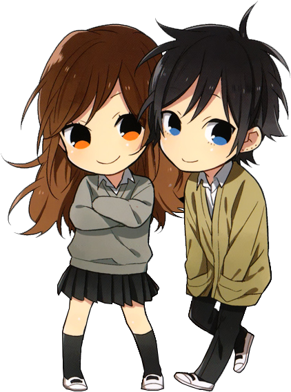 Izumi Miyamura And Hori Kyoko - Chibi Boy And Girl - (463x597) Png ...