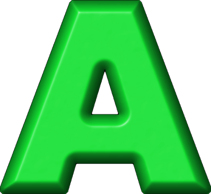 Green Letter A - Letter A In Green - (435x400) Png Clipart Download