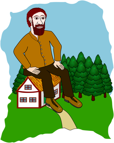 House Sitting Clipart Giant Sitting On A House Vector - Free Clipart ...