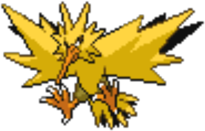 Zapdos Sprite - Minecraft Pixel Art Pokemon Zapdos - (420x420) Png ...
