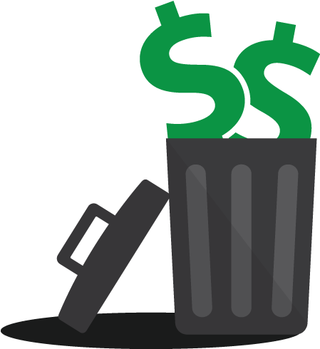 Why Spend More Than You Owe - Throwing Money Away Clipart - (448x500 ...