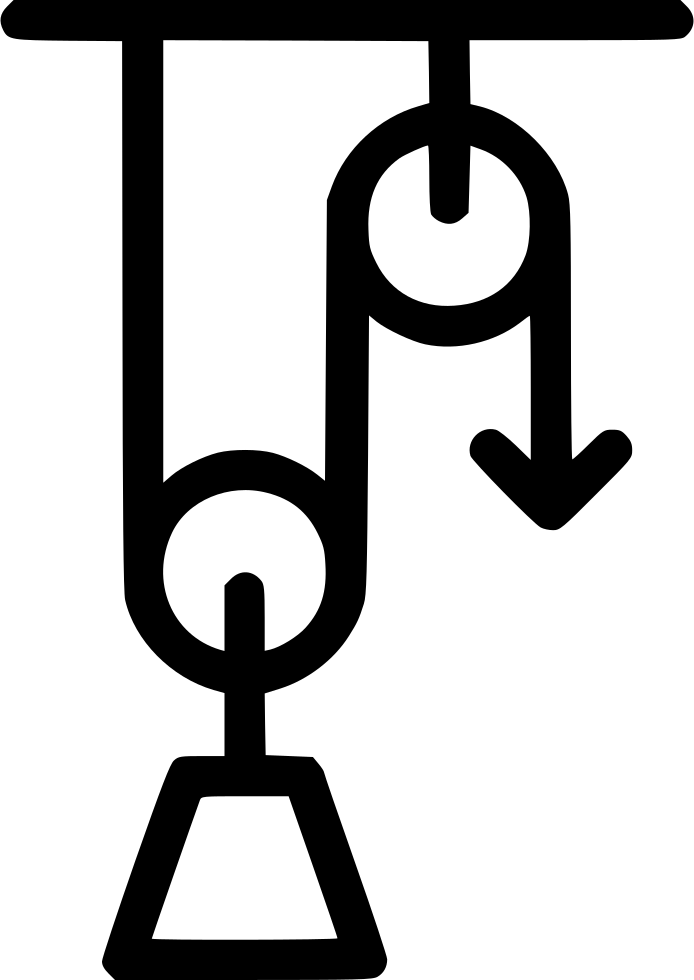 Pulley Load Weight Physics Lever System Svg Png Icon - Pulley Clipart ...